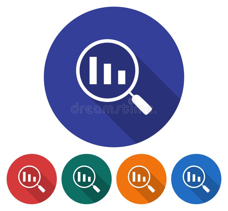 Magnifying glass icons set stock vector. Illustration of instrument - 16297781