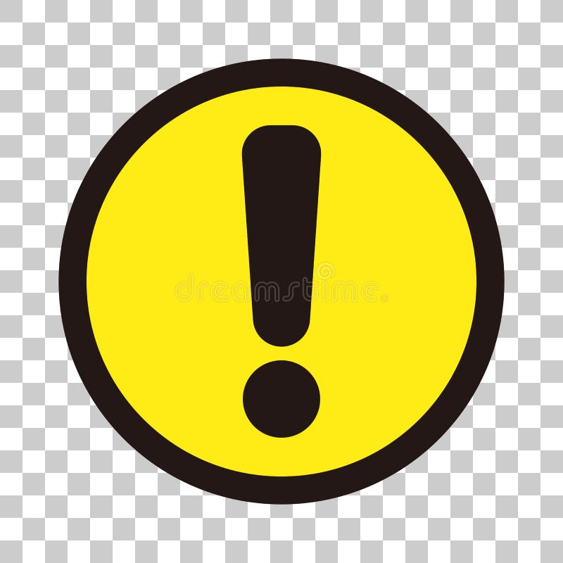 A Round Icon with an Exclamation Mark with a Transparent Background ...