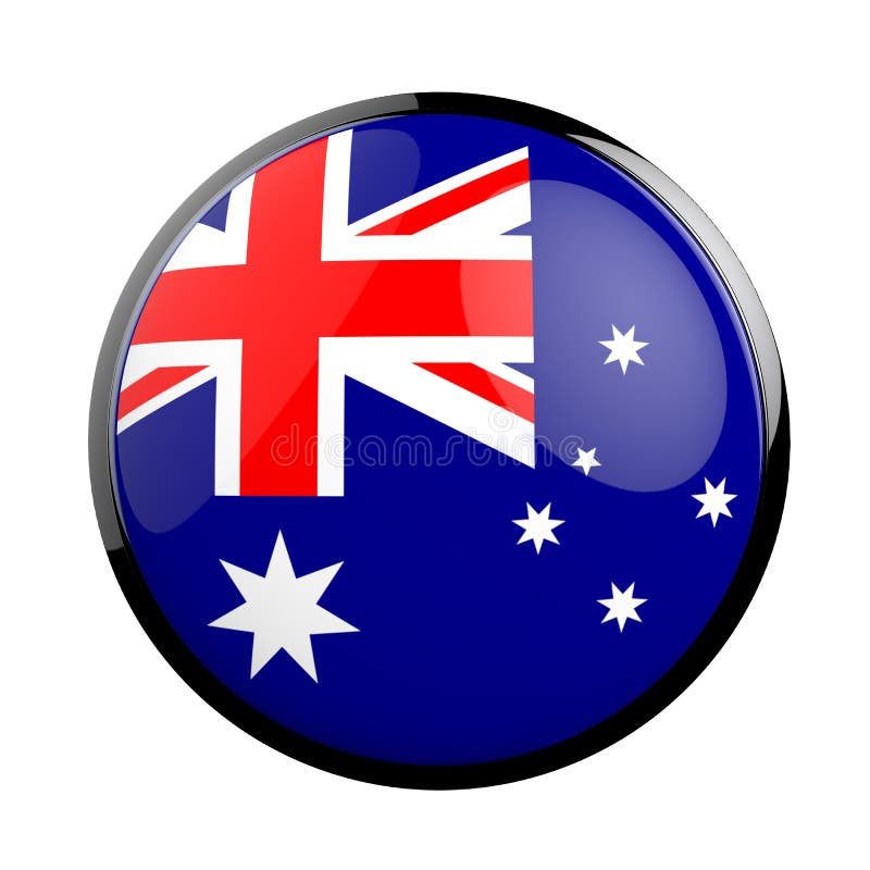 Round Icon Flag of Australia. Stock Illustration - Illustration of ...