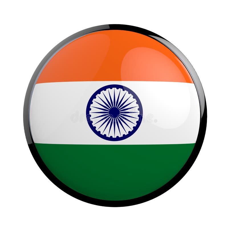 Round icon flag of India. stock illustration. Illustration of site ...
