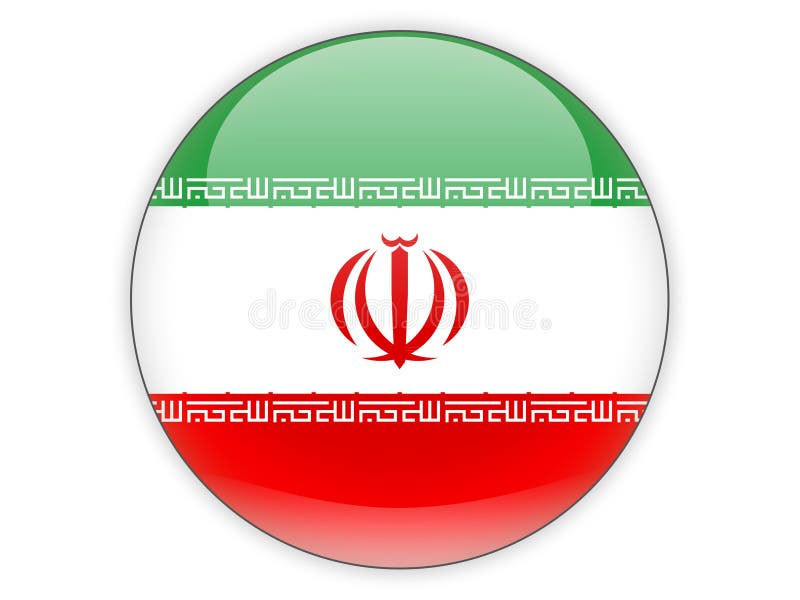 Round Icon with Flag of Iran Stock Illustration - Illustration of ...