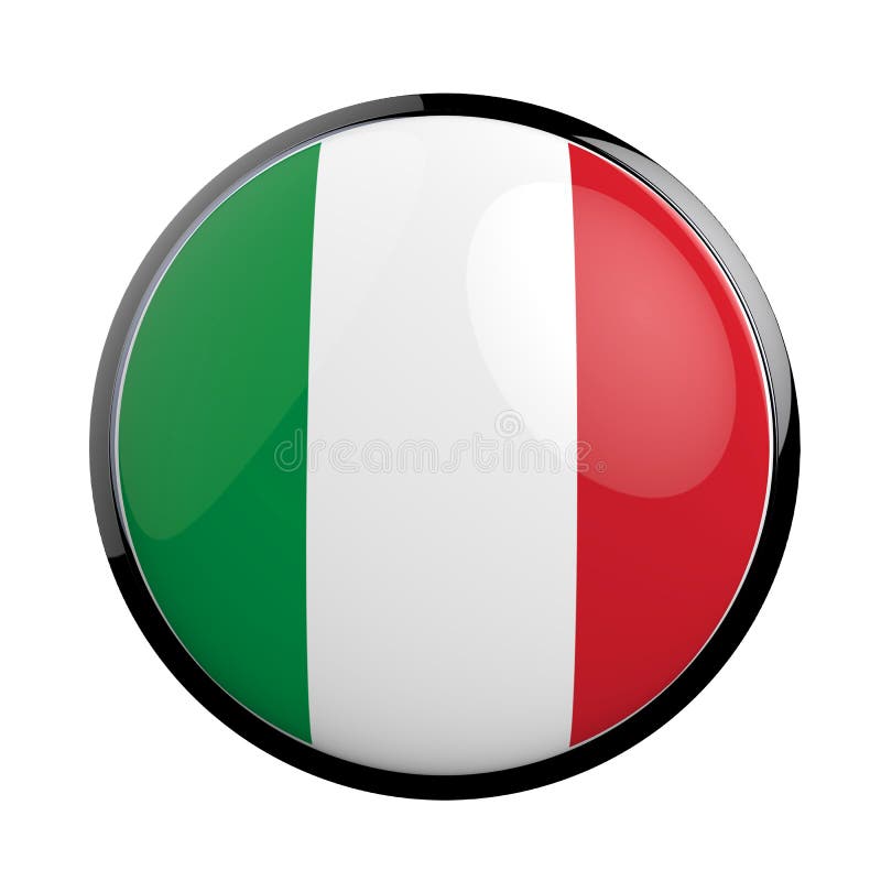 Round icon flag of Italy. stock illustration. Illustration of symbol ...