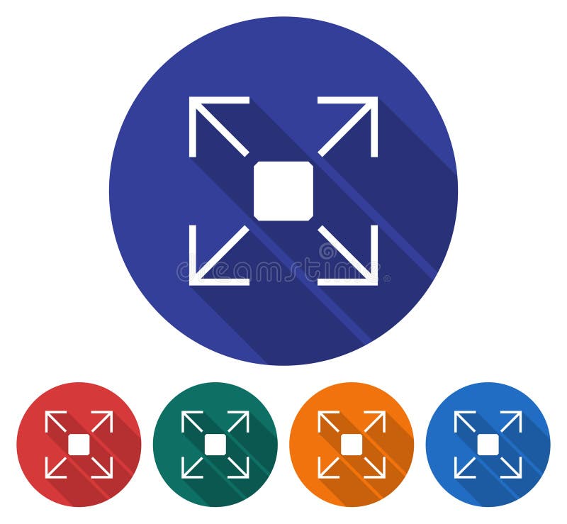 Full Extend Icons with Shadow Stock Vector - Illustration of purple ...