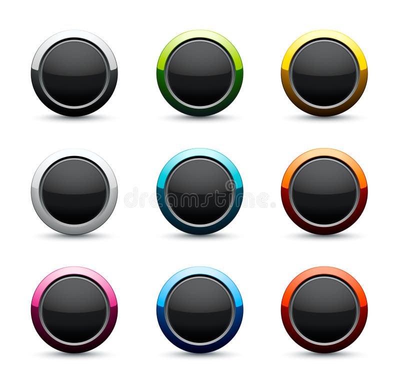 Round icon set stock illustration. Illustration of circle - 19499749