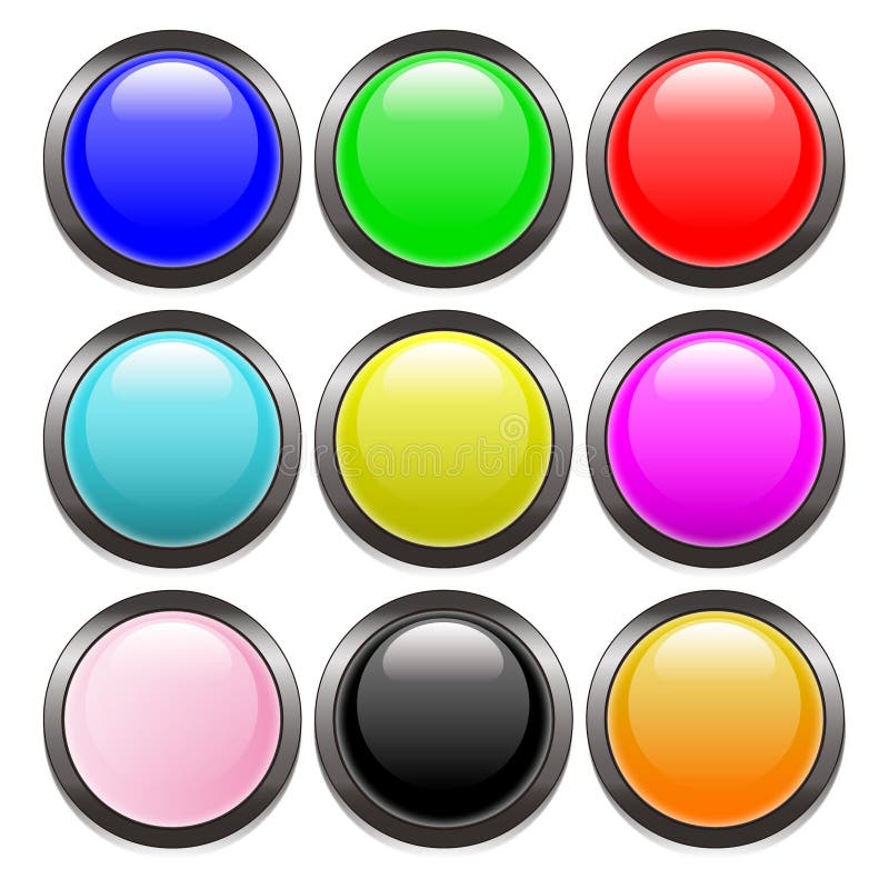 Round icon stock vector. Illustration of colors, internet - 97999267