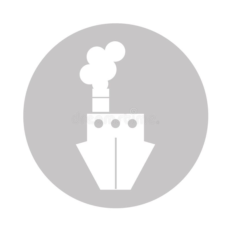 Round icon ship cartoon stock vector. Illustration of cartoon - 93595542