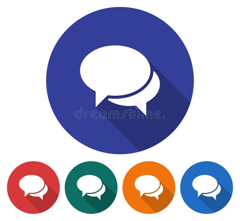 Two Round Talk Bubbles Vector Stock Illustrations – 220 Two Round Talk ...