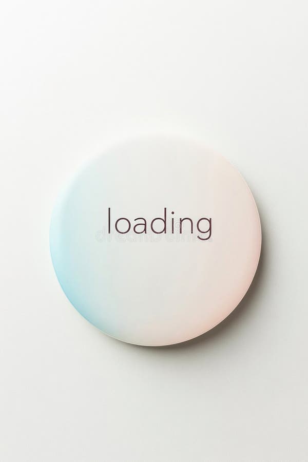 Round Loading Icon Button Showing Progress Bar is Loading Stock Photo ...