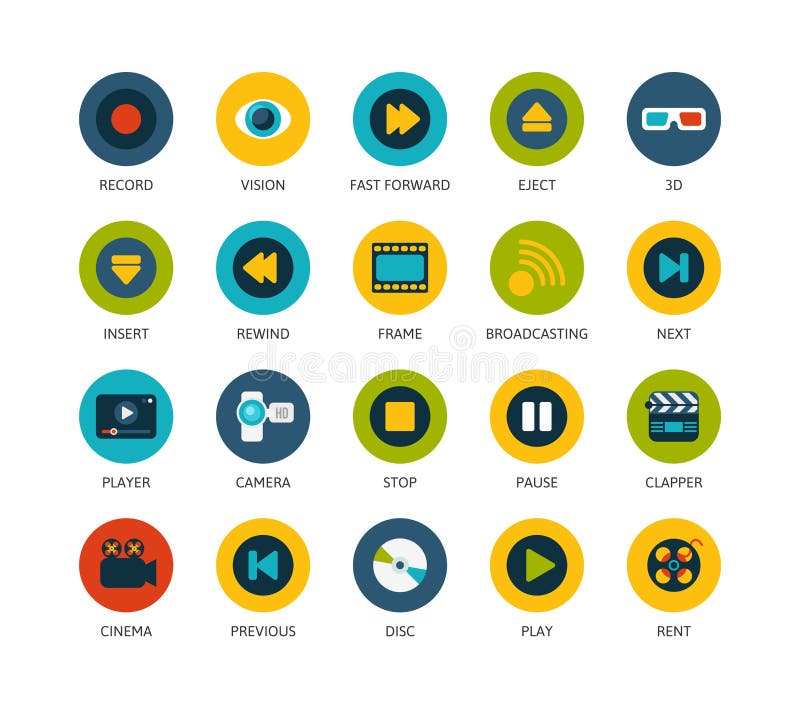 Round Icons Thin Flat Design, Modern Line Stroke Stock Vector ...