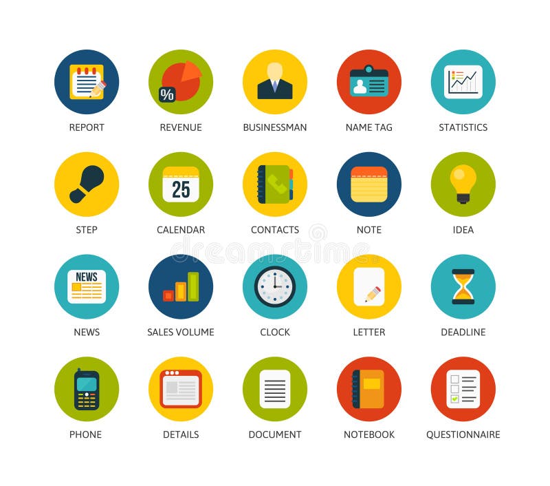 Round Icons Thin Flat Design, Modern Line Stroke Stock Vector ...