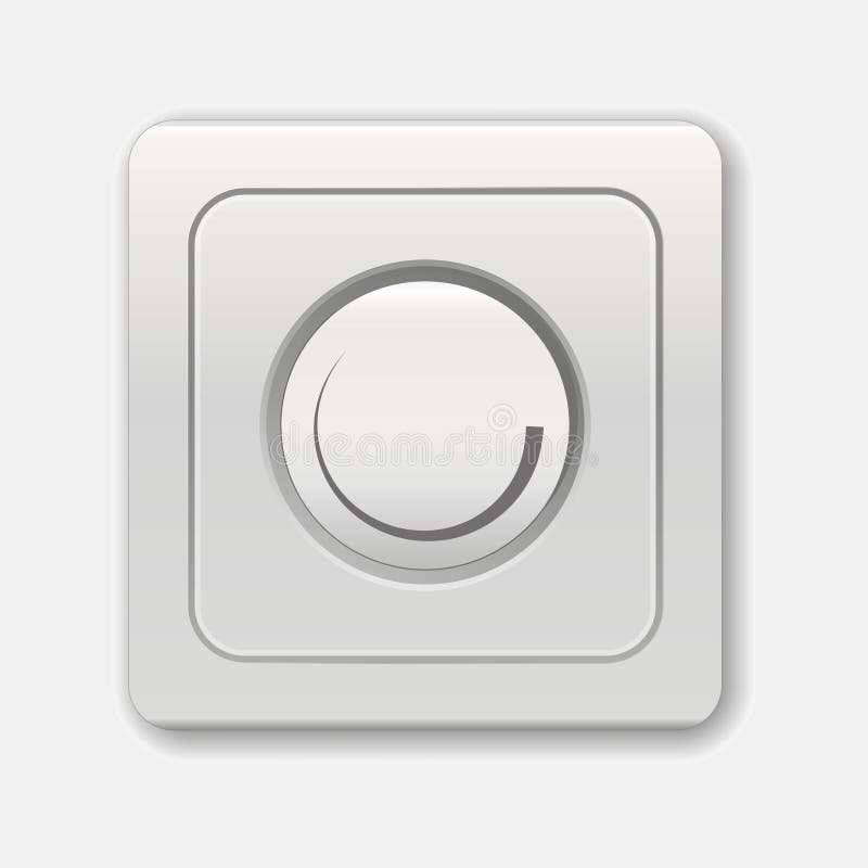 Round Illumination Switch. Switch Minimalist Style Isolated on a White ...