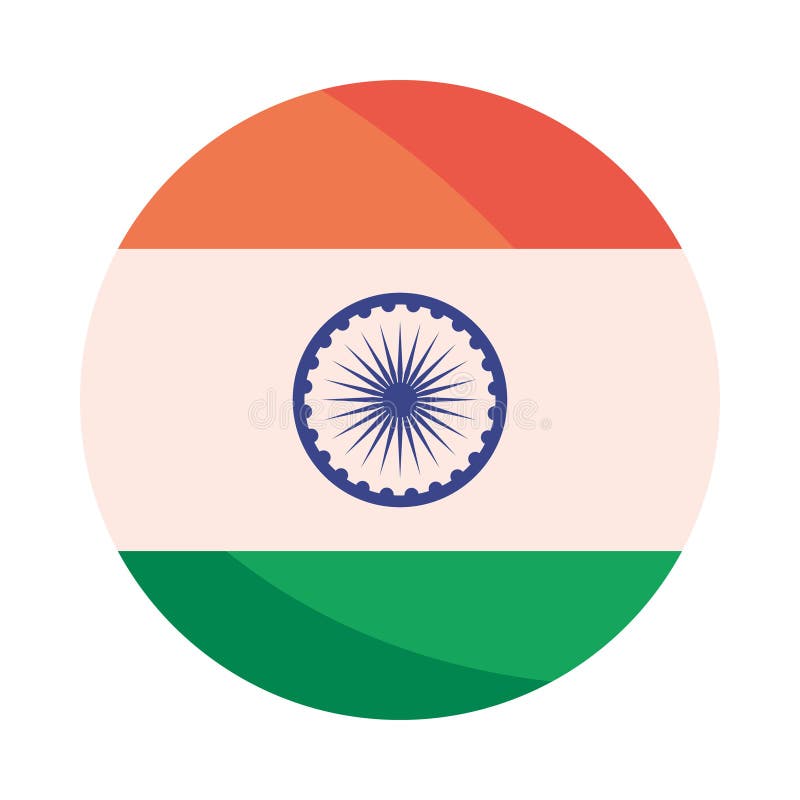 Round indian flag stock vector. Illustration of template - 270702052