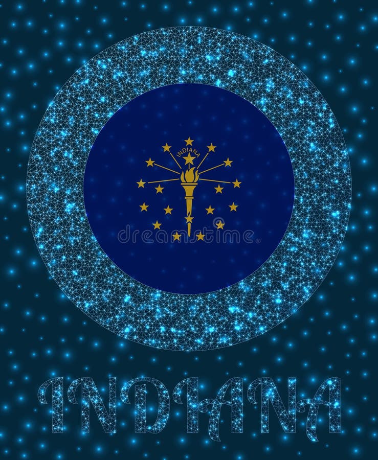 Round Indiana badge. stock vector. Illustration of confederation ...