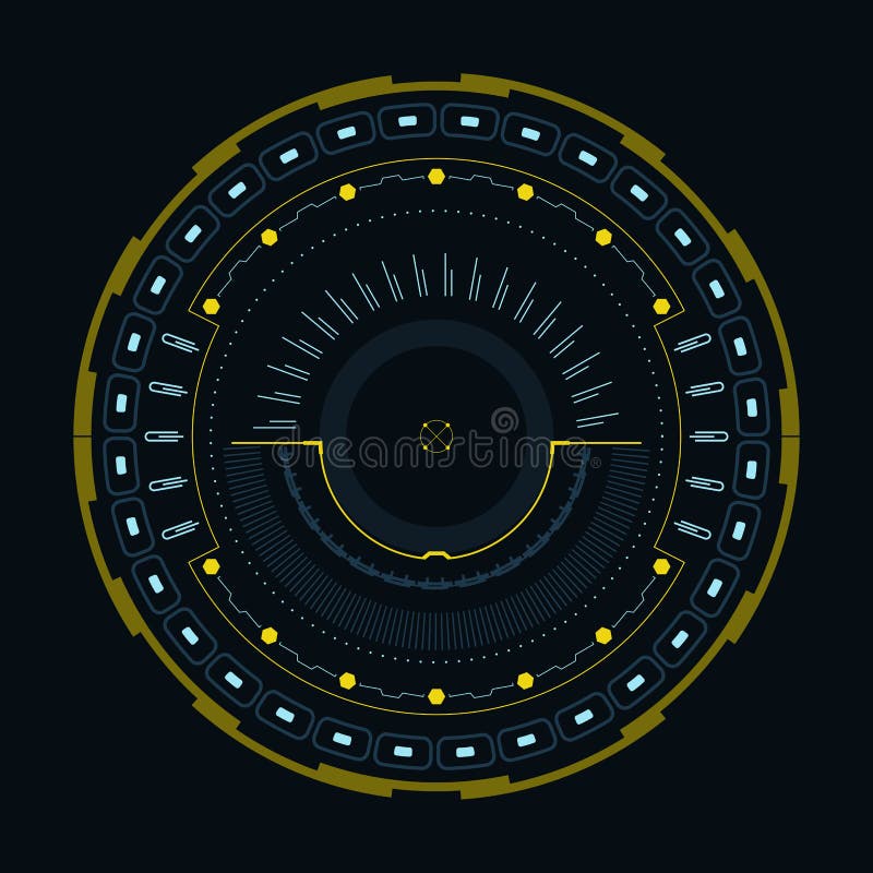 Round Indicator for a Modern Interface Stock Vector - Illustration of ...
