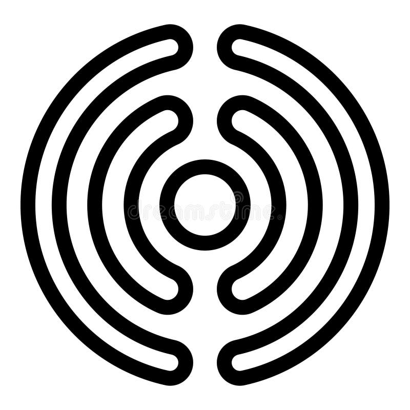 Round Induction Cooker Icon Outline Vector. Modern Smart Cooking Stock ...