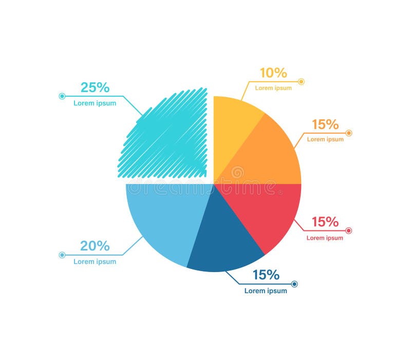 Round Infographic Chart Template for Your Presentation. Business Pie ...