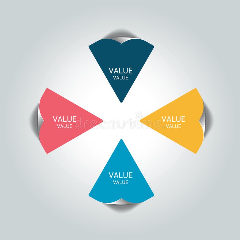 4 Section Round Flow Chart Stock Illustrations – 54 4 Section Round ...