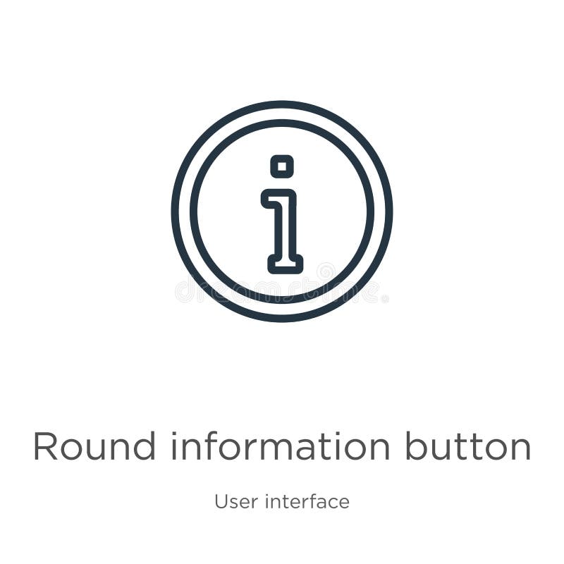Round Information Button Icon In Trendy Design Style. Round Information ...