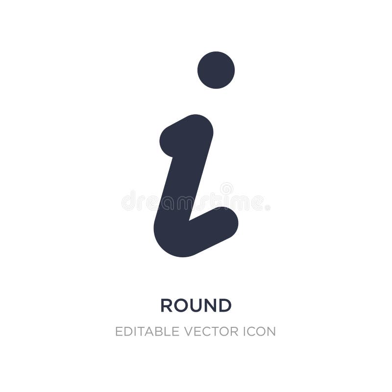 Round Information Button Icon on White Background. Simple Element ...