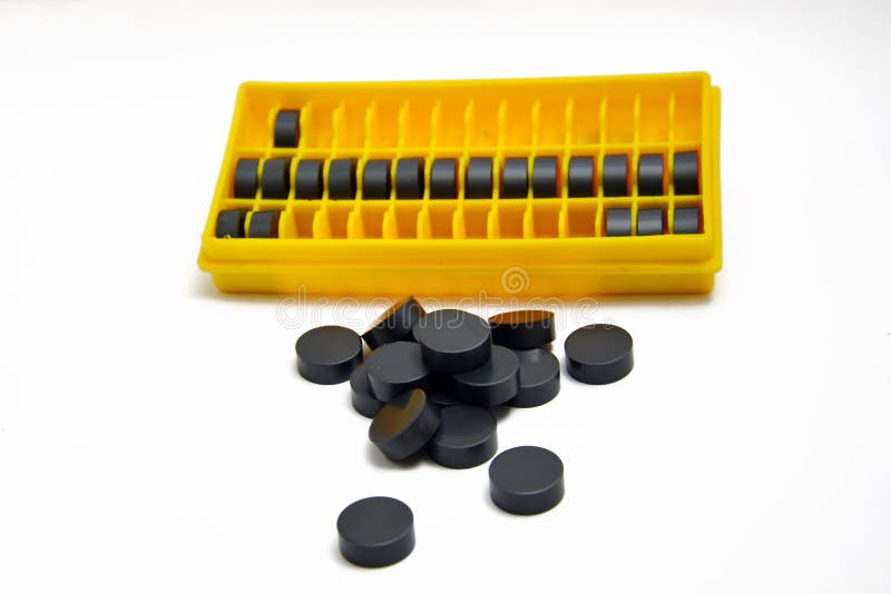 Round INSERT cutting stock image. Image of milling, machine - 51652307