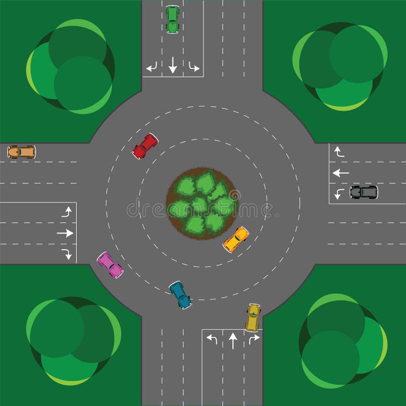 Round intersection stock vector. Illustration of gray - 18115864