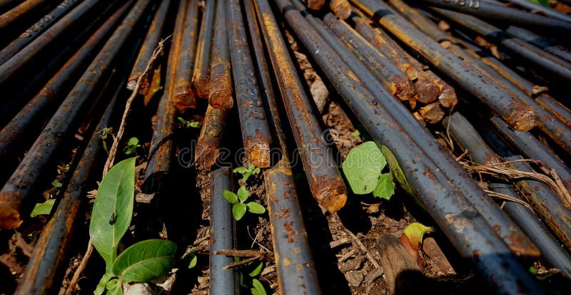 Round Iron for Building Construction Stock Photo - Image of ancient ...