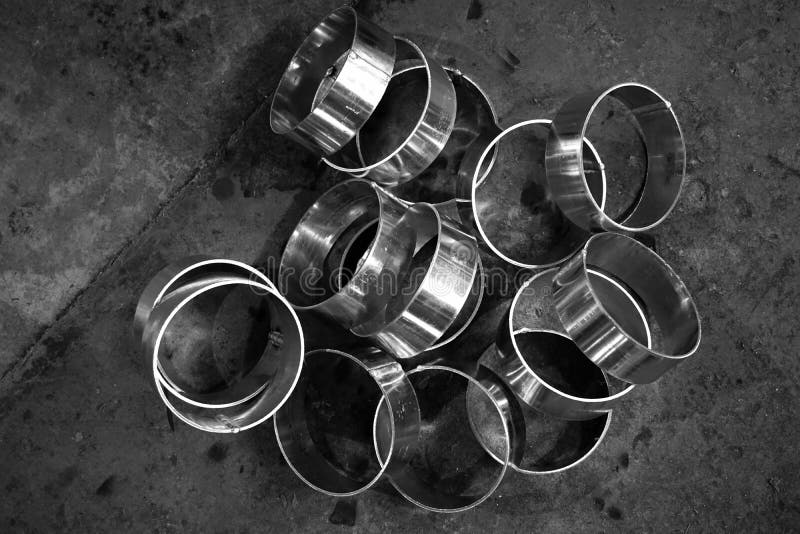 Round iron tube stock photo. Image of objects, factory - 97719358