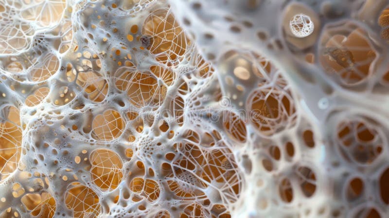 A of Round Irregularly Shaped Cells Forming a Complex Pattern. Some ...