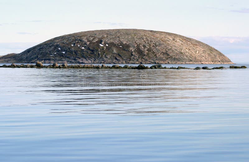 Round island stock image. Image of island, blue, white - 7527217