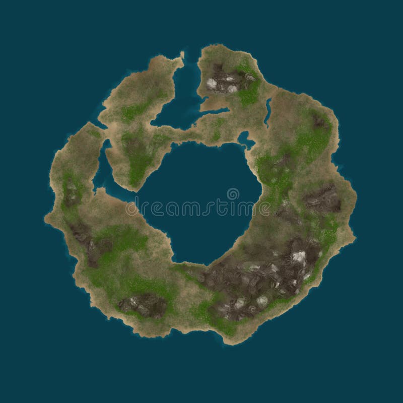 Round island stock illustration. Illustration of cloudscape - 35313821