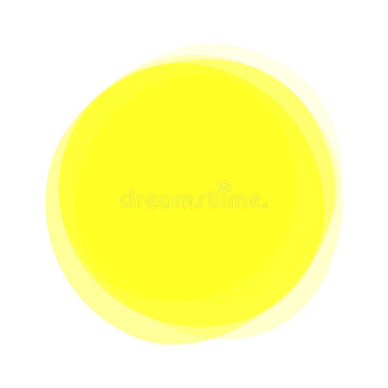Round Yellow Button with Transparent Level Stock Illustration ...