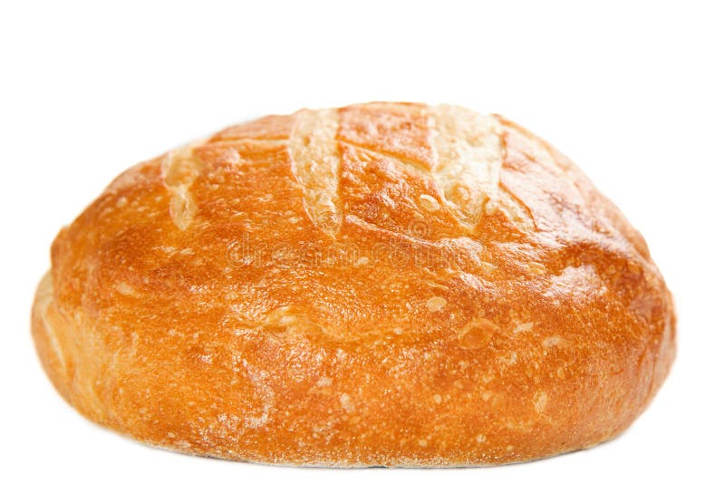 Fresh Round Loaf Of Italian Bread Stock Image - Image of warm, closeup ...