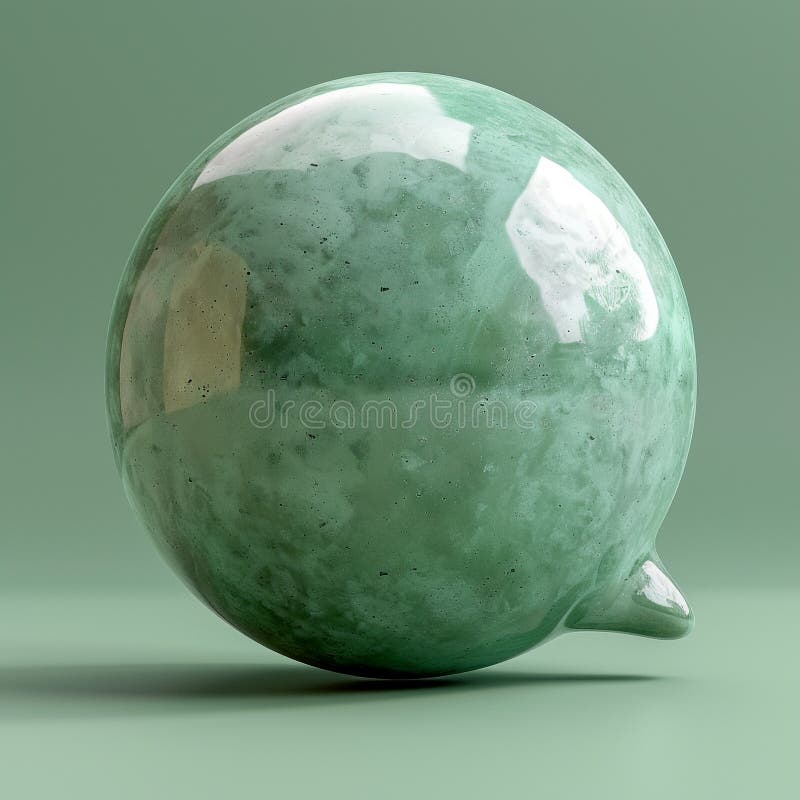 Round Jade Orb Resting on a Soft Green Surface Exudes Tranquility Stock ...