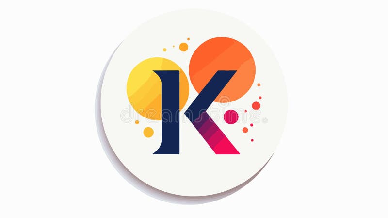 Round K Letter Vector Logo Design Cartoon Vector Stock Vector ...