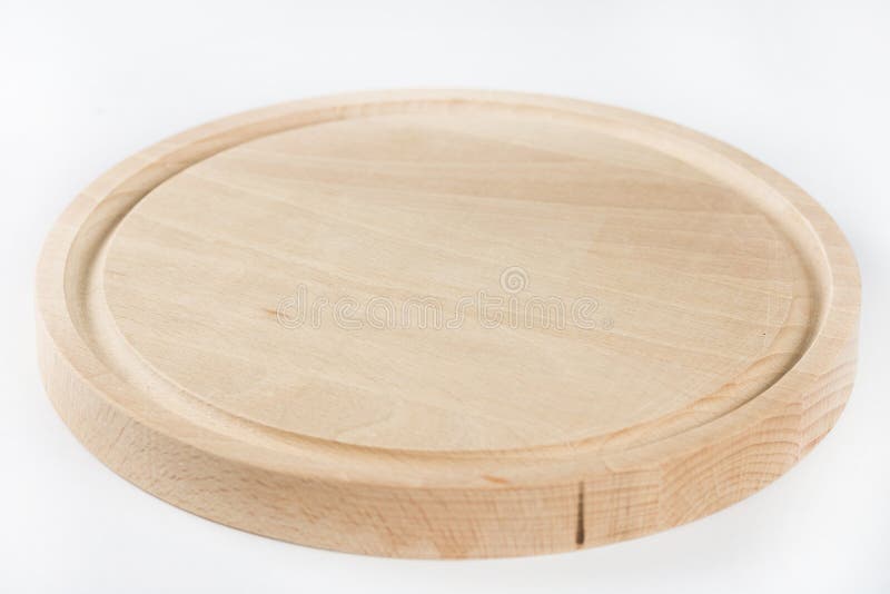 Round Kitchen Cutting Wooden Board on the White Background Stock Photo ...