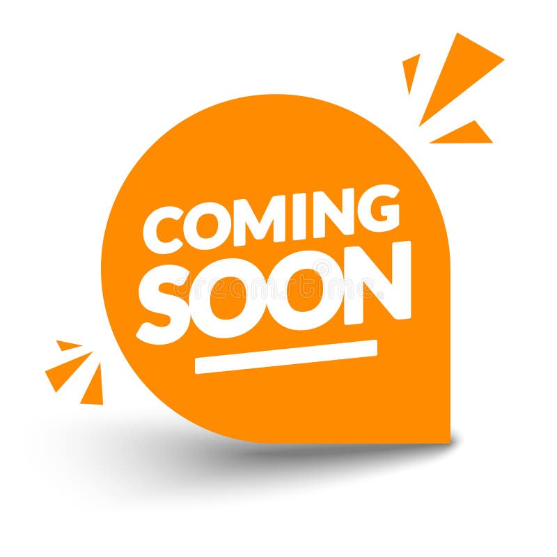 Vector Illustration Round Orange Coming Soon Label. Modern Web Banner ...