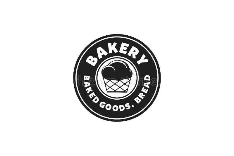 Round Label, Vintage Rounded Bakery Logo Stock Illustration ...