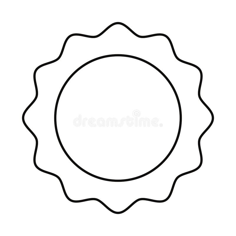 Round label blank template stock vector. Illustration of design - 142638807