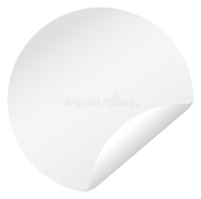 Red Round Label with Peeled Edge. Badge Template Stock Vector ...