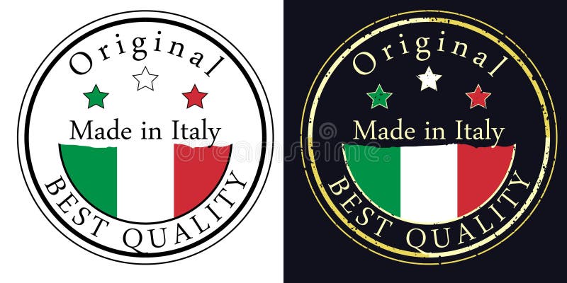 Round Labels with Flag, Original Best Quality. Vector Illustration of ...