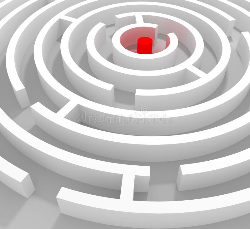 Round labyrinth stock illustration. Illustration of figure - 11053480