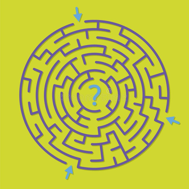 Round Labyrinth Maze Game, Find Right Path Stock Vector - Illustration ... Round Labyrinth Maze Game, Find Right Path Stock Vector - Illustration ...