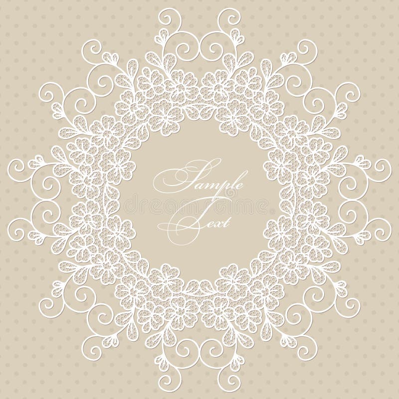 Ornamental Round Lace Floral Pattern Stock Vector - Illustration of ...