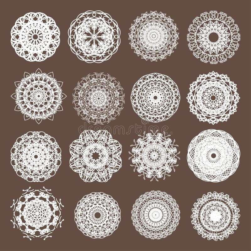 Round Lace Collection stock vector. Illustration of elegance - 64861702