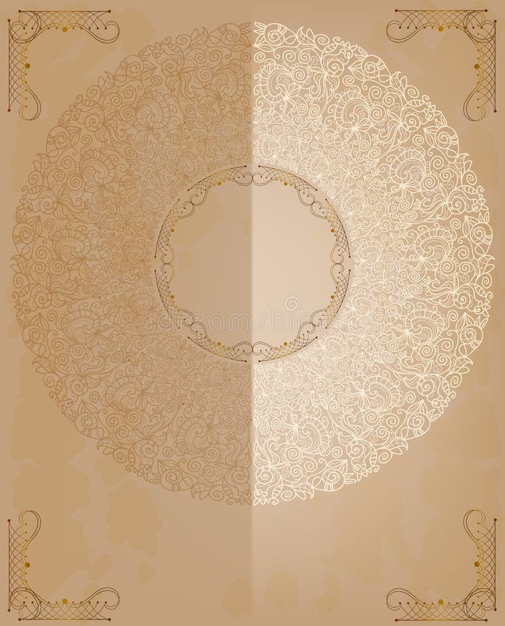 Red Gold Lace Background stock vector. Illustration of line - 4415112