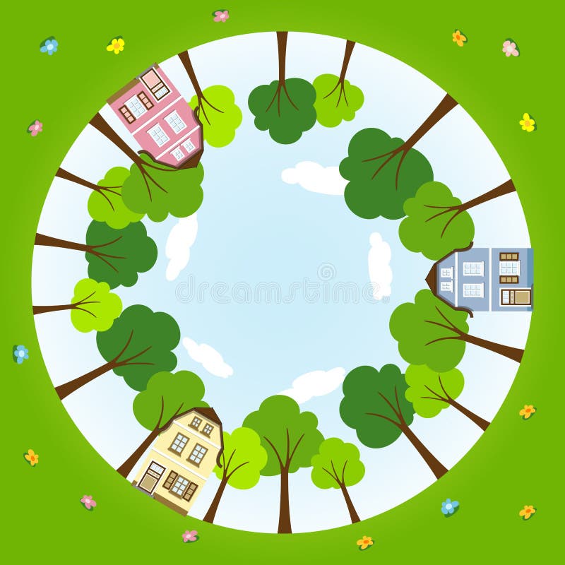 Round landscape stock vector. Illustration of background - 56185573