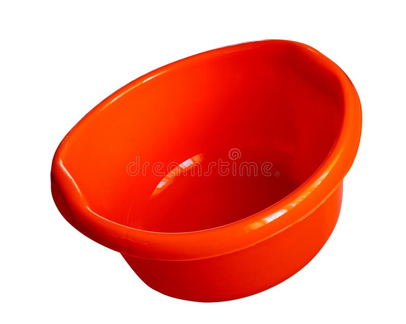 Round Laundry Wash Basin Plastic Stock Image - Image of colored, round ...