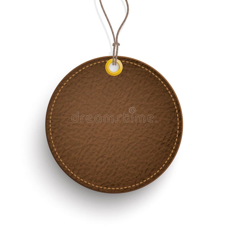 Round Leather Price Sticker Stock Vector - Illustration of cover ...