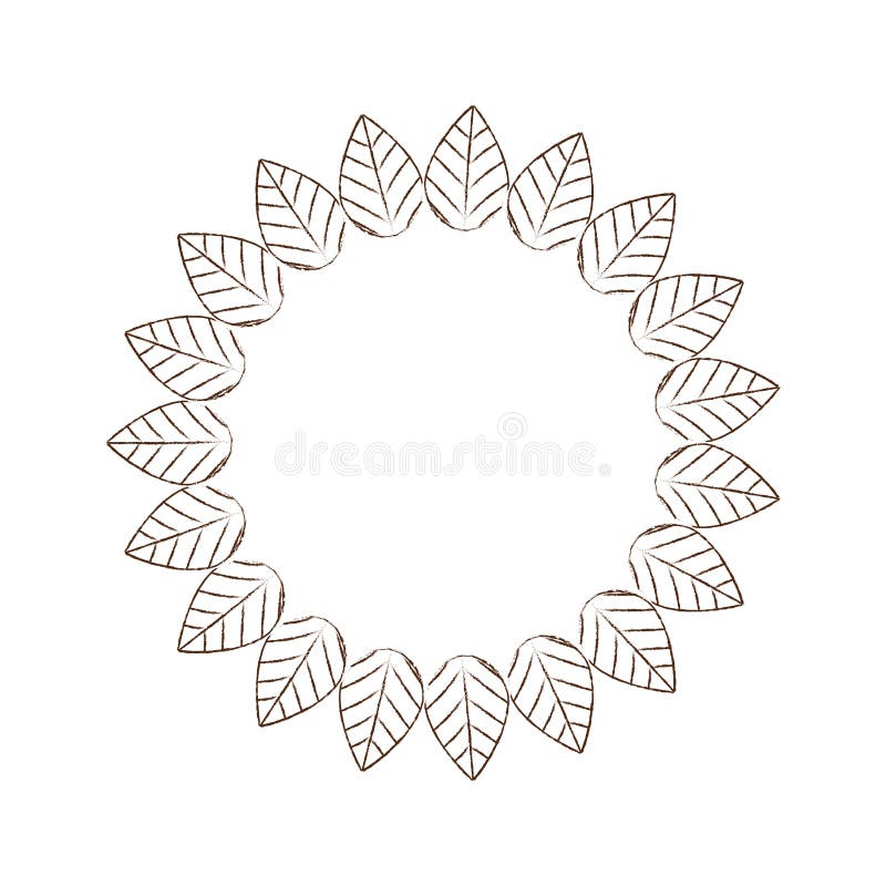 Round Frame Ornament Label Template Stock Illustration - Illustration ...