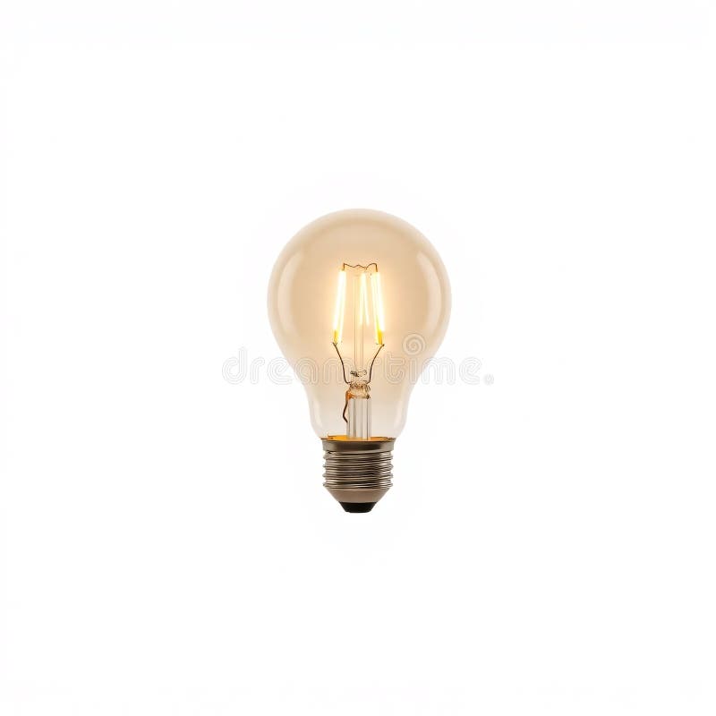 Round LED Filament Light Bulb with Smoked Glass and an E26 Base on a ...